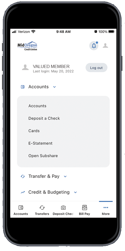 Digital Banking Features | Mid Oregon Credit Union
